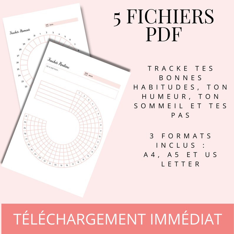 PDF Daily Routine Sheets in A4, A5 and Letter Format to Print in French ...