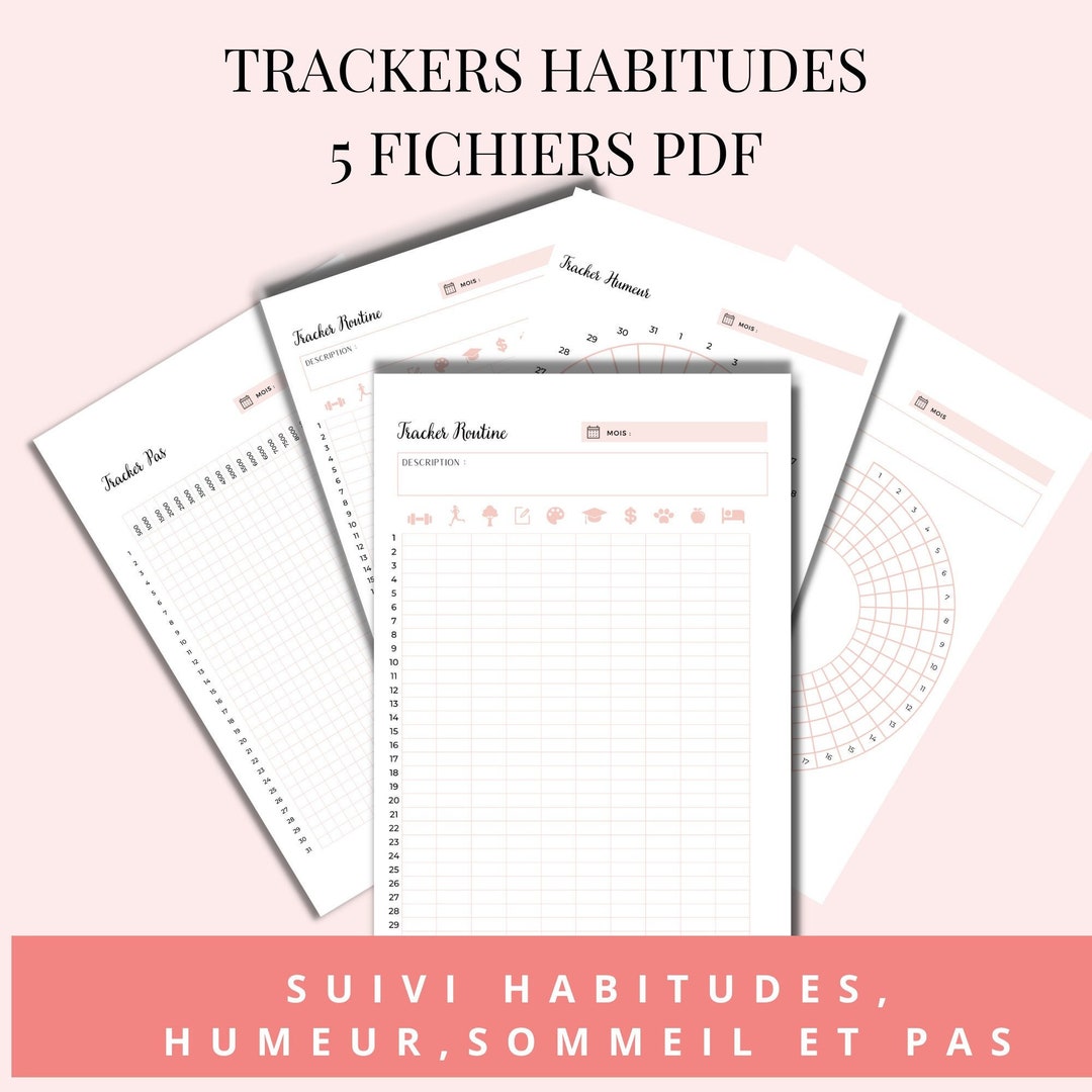 PDF Daily Routine Sheets in A4, A5 and Letter Format to Print in French ...