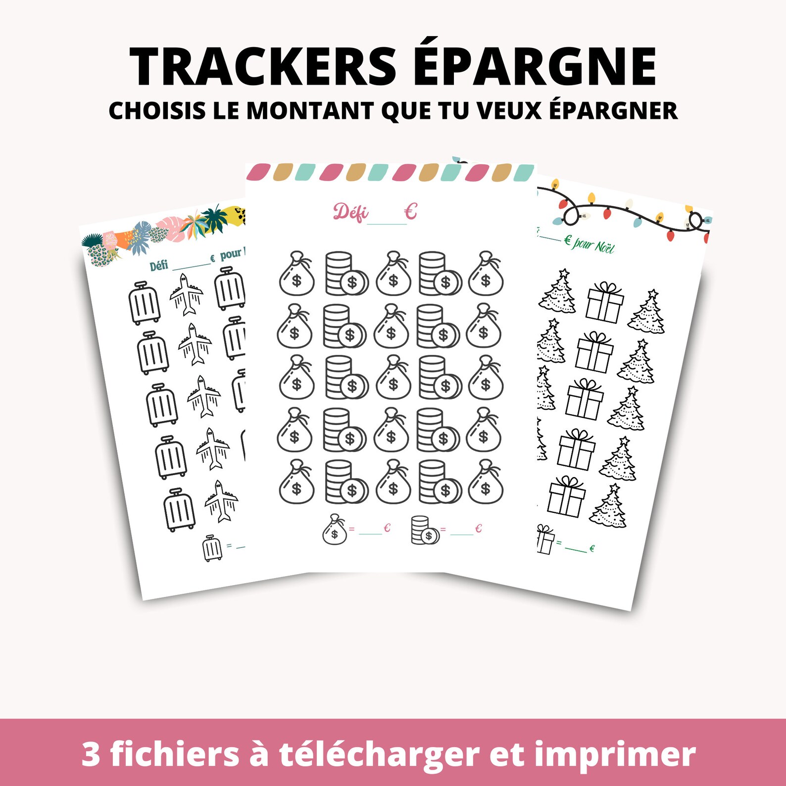 Blank Euro Budget Challenge Tracker Printable PDF A4 A5 and Letter - Etsy