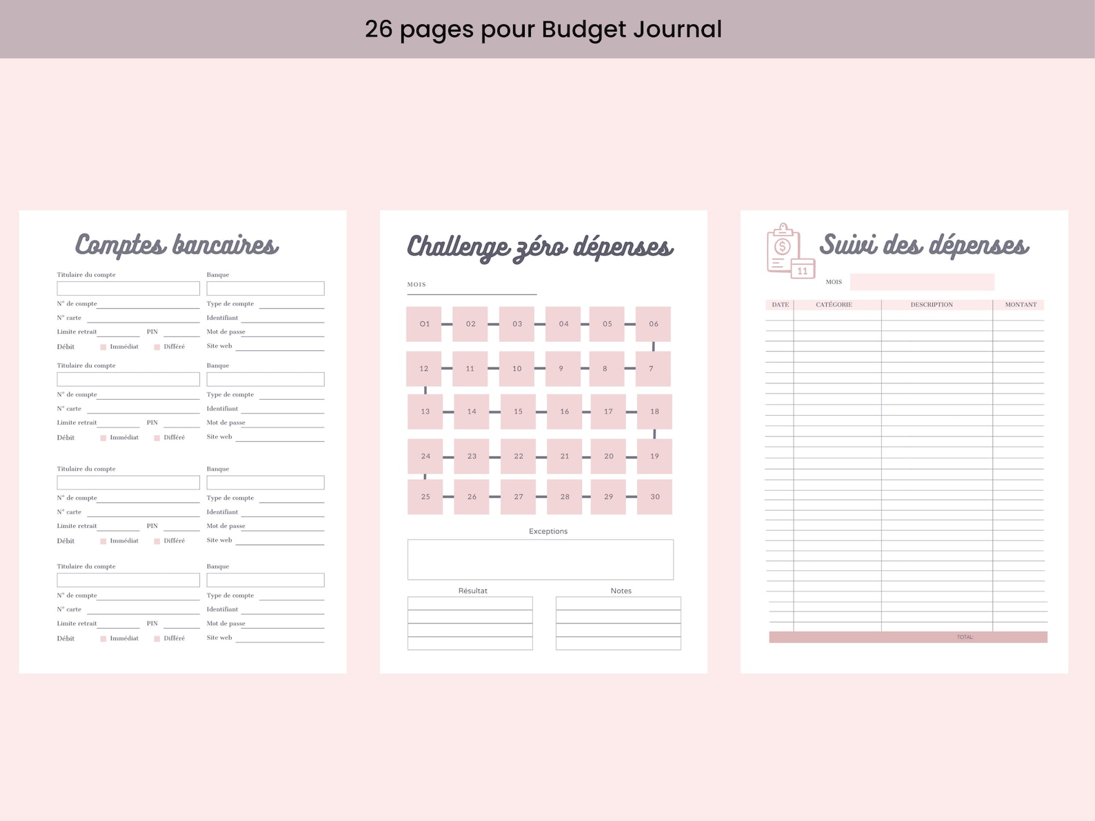 Mon Budget planner en français PDF à imprimer Format A5 - Etsy France