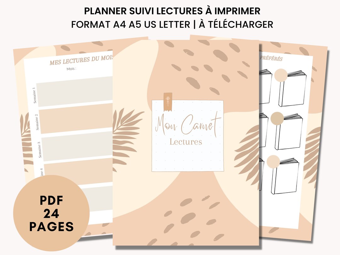 Printable French Reading Notebook 24 Files A4 A5 and Letter Instant ...