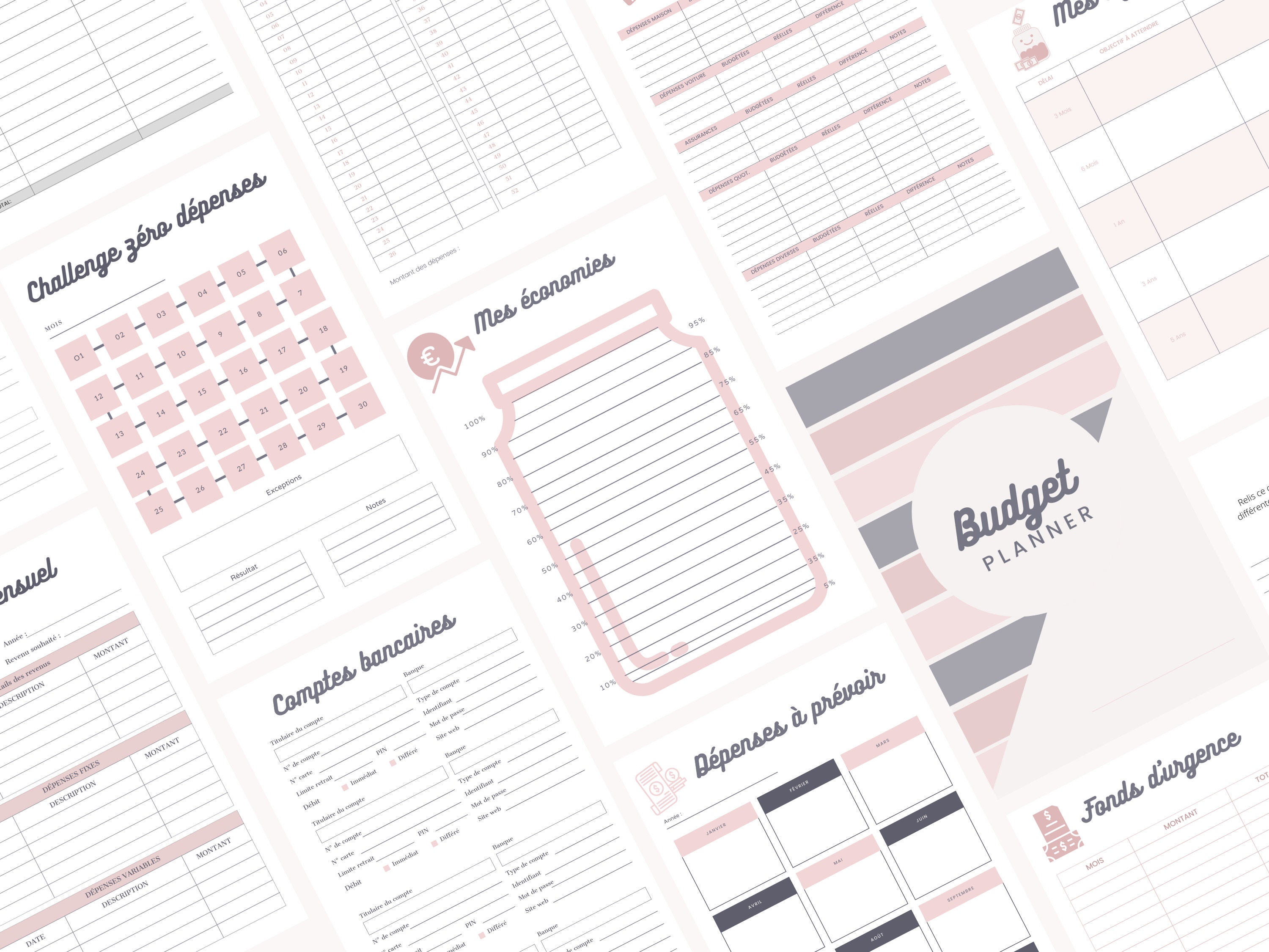 Mon Budget planner en français 26 pages budget mensuel et hebdo tracker ...