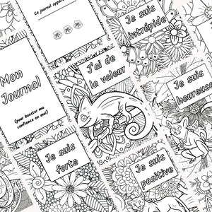 Adult Coloring Positive Affirmation in French PDF to Print 34 Pages - Etsy