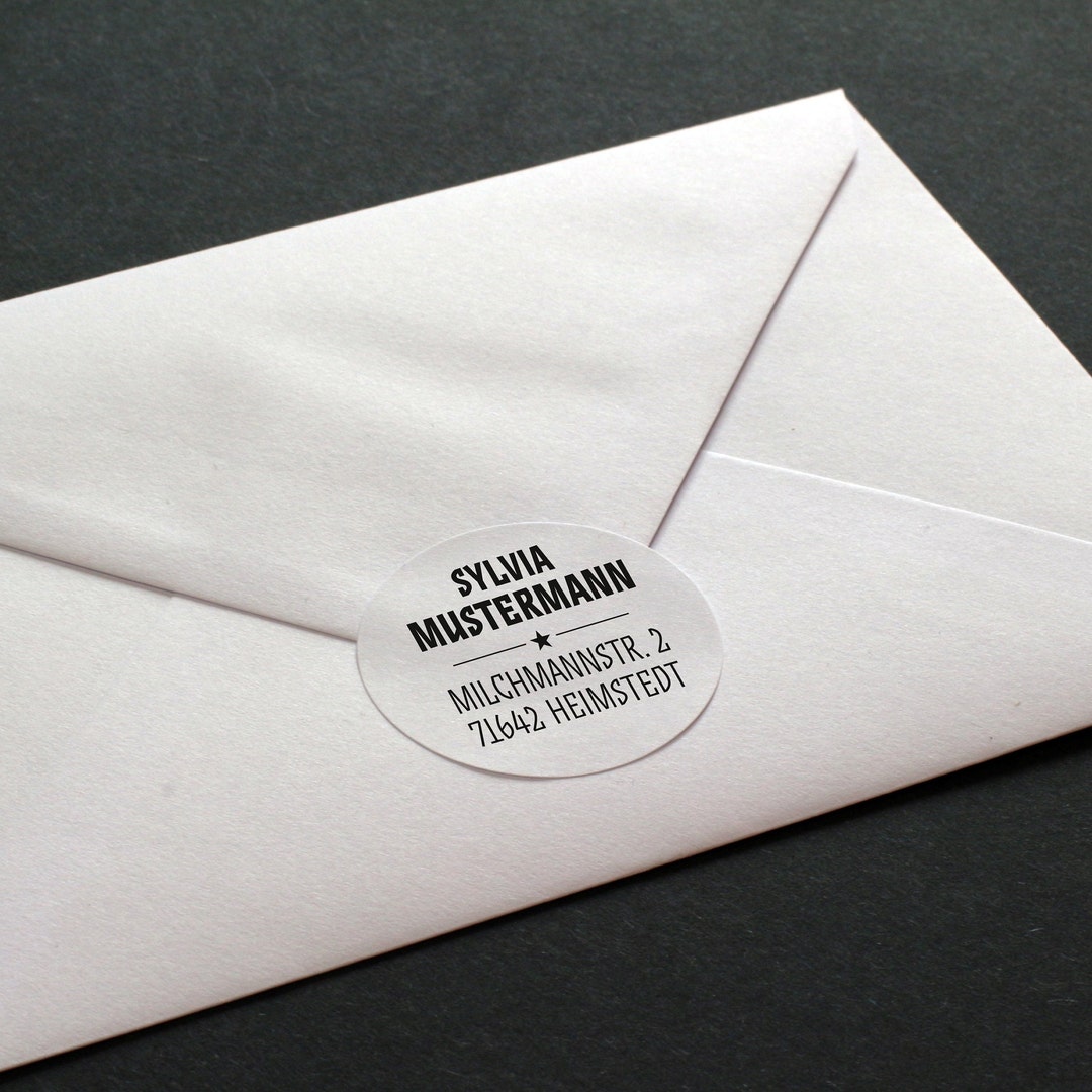 Personalized Address Labels: 40 Mm Round Plain - Etsy