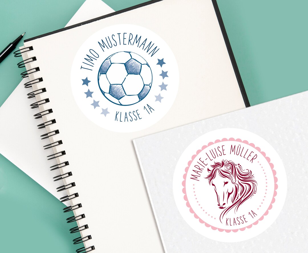 48 Personalized Stickers: Name, Class, School Introduction - Etsy
