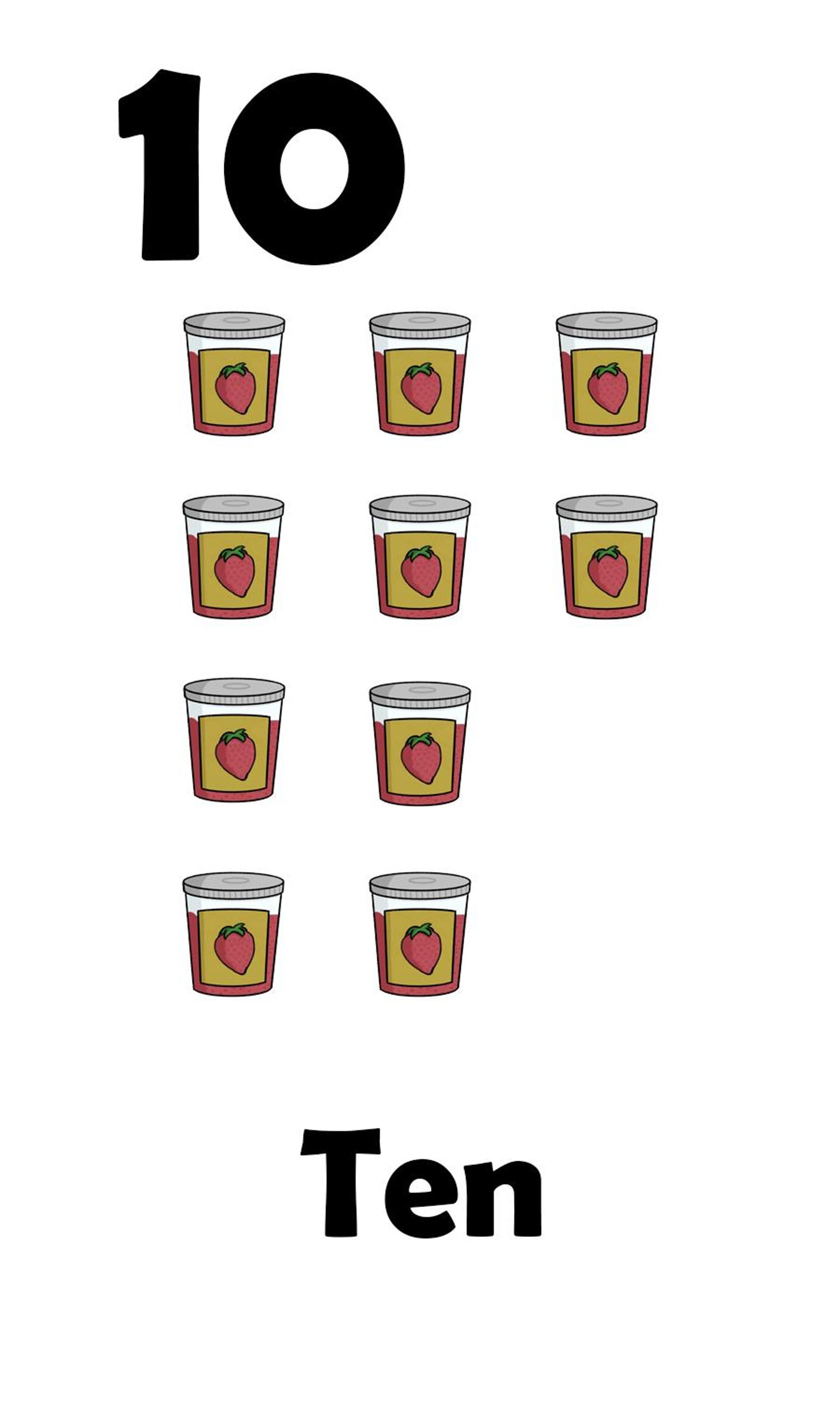 1-10 Number Flashcards, Montessori Flashcards, Digital Download ...