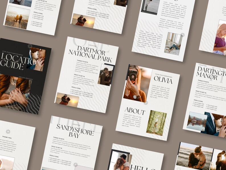 Photographer Location Guide, Photography Template, Canva Photography ...