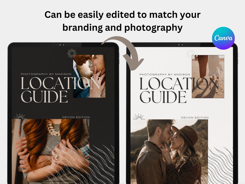 Photographer Location Guide, Photography Template, Canva Photography ...
