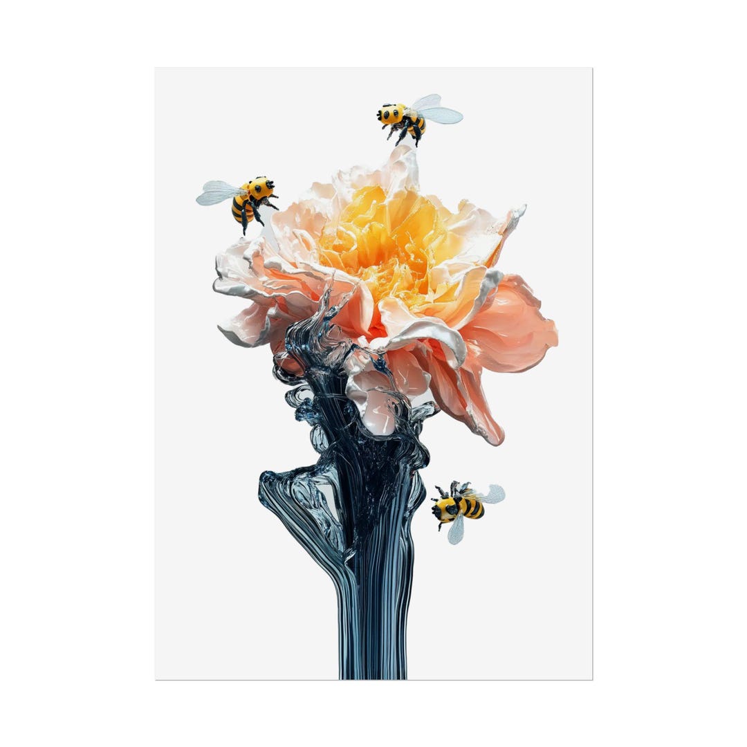 Rolled Posters - Mechanical Bloom Art Print, Botanical Poster, Surreal ...