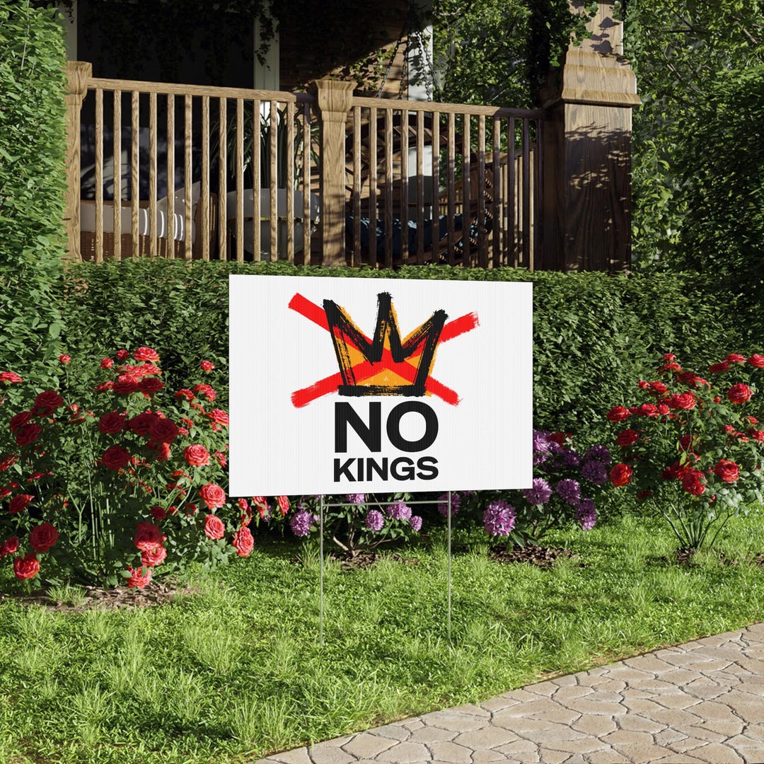 Bold Protest Lawn Sign - No Kings, Yard Decoration, Home & Garden ...