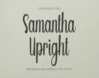 Samantha Upright Font - Etsy Finland