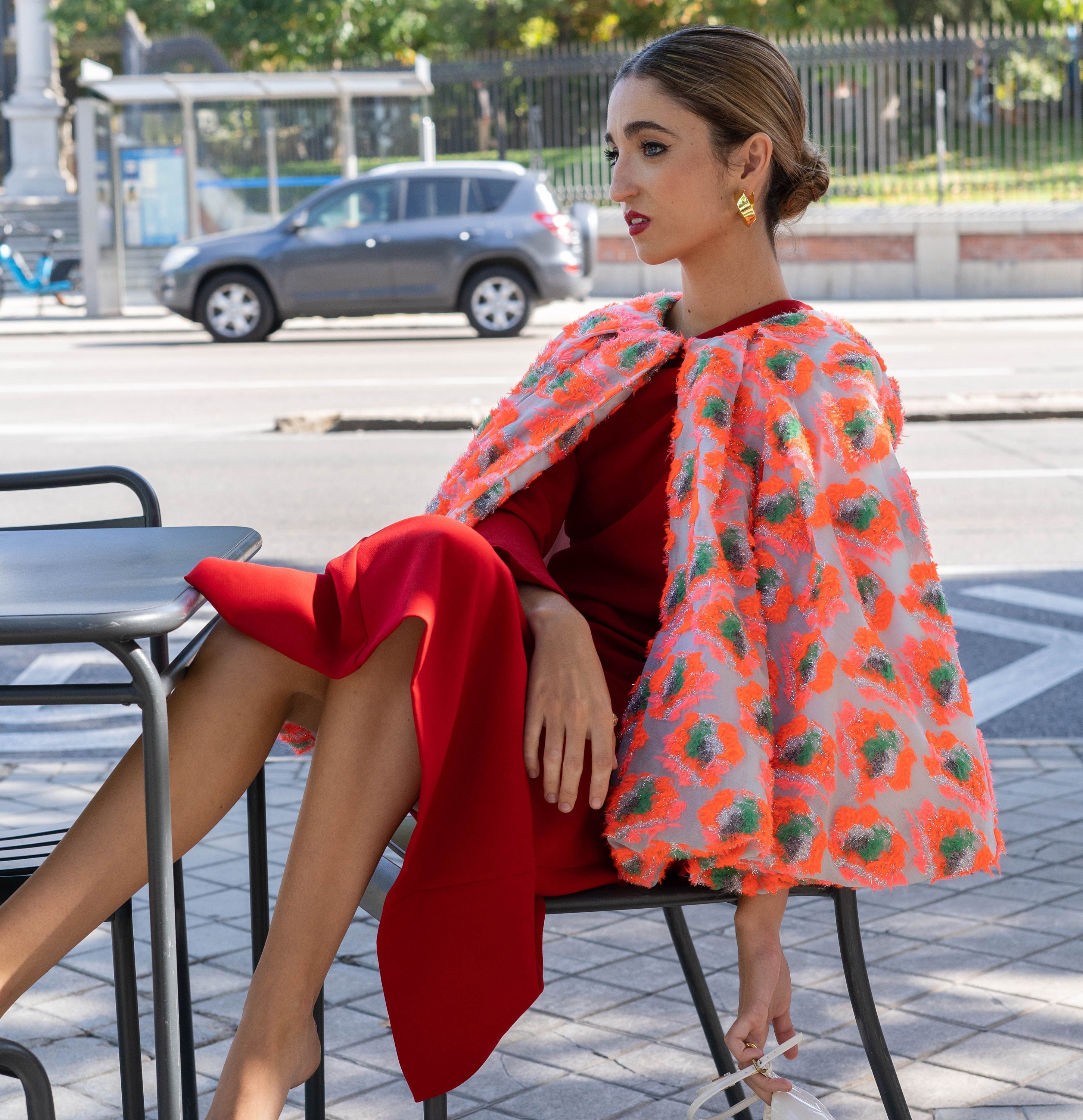 Women Globe Cape, Circular Cape, APEZ Cape, Embroidered Organza Cape ...