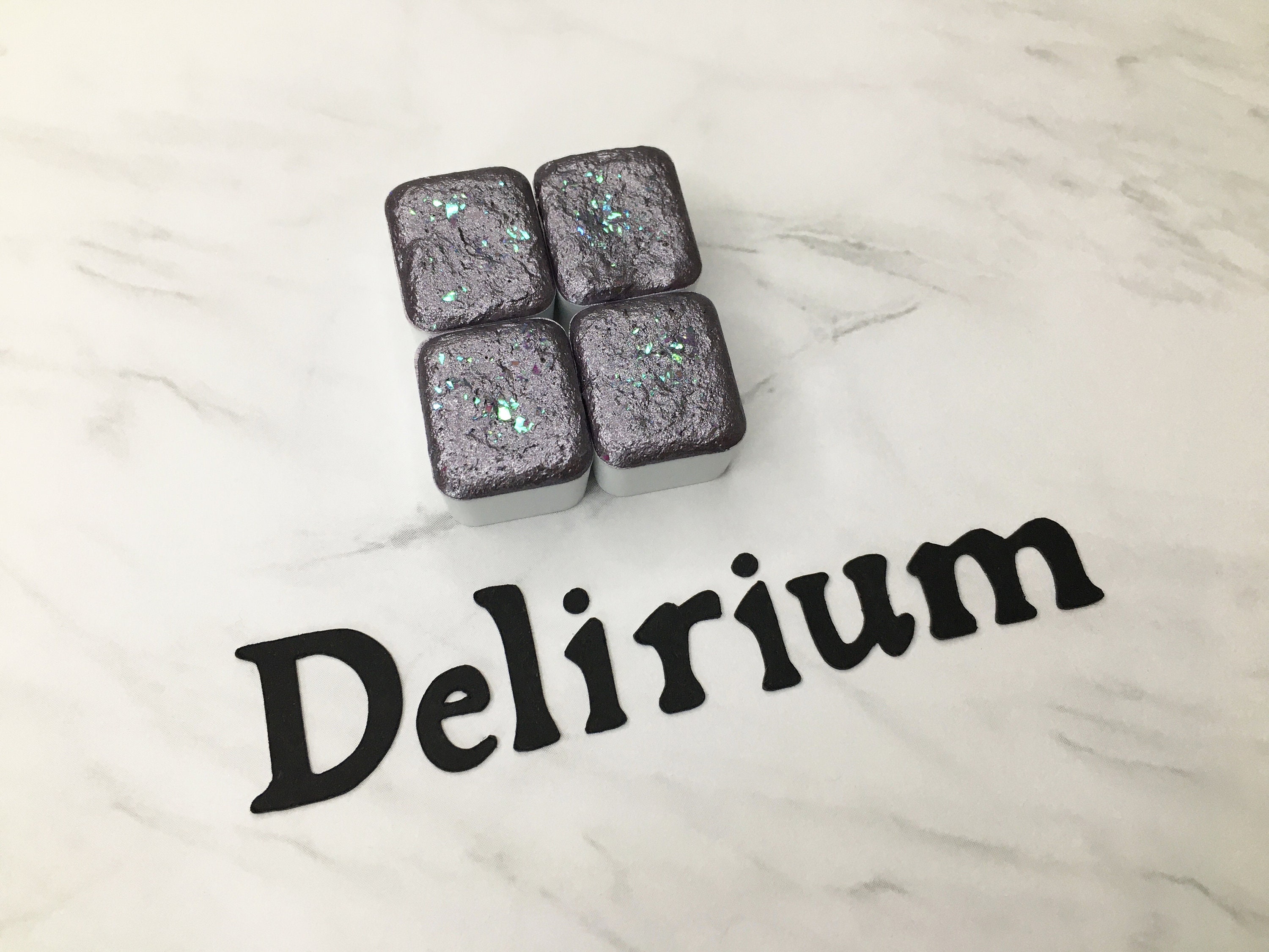 Delirium Purple Handmade Metallic Shimmer Watercolor Tainted - Etsy