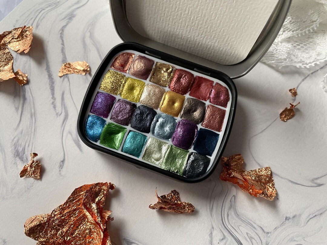 Shimmer Watercolor Palette 24 Colors, Advent Calendar - Etsy