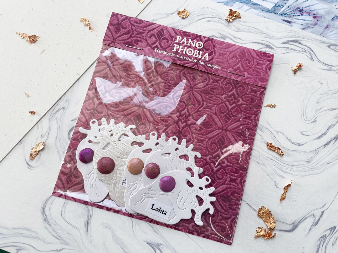 Tainted Love Handmade Shimmer Watercolor Dot Samples, 5 Colors - Etsy