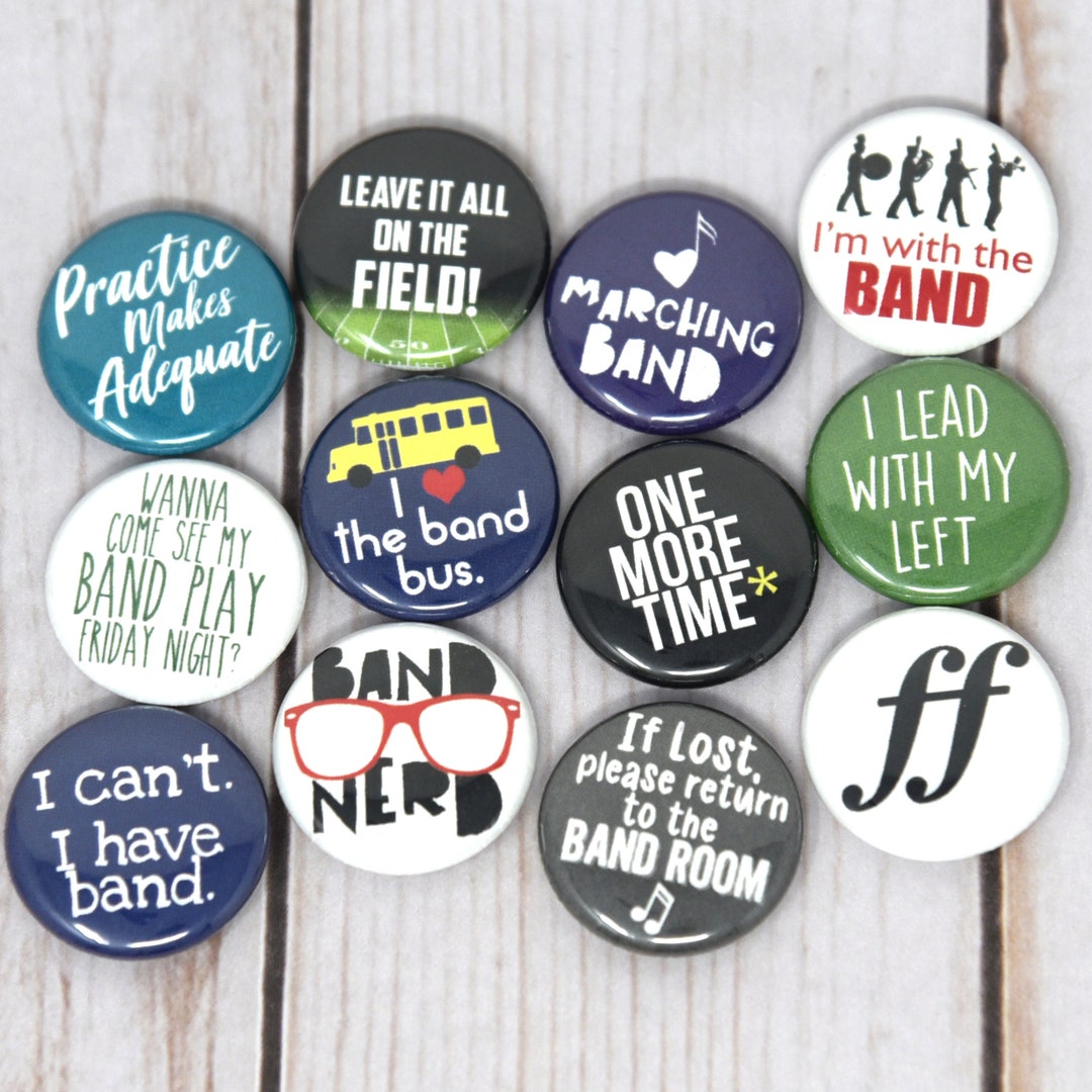 Set of 12 Marching Band 1-inch Buttons or Magnets - Etsy