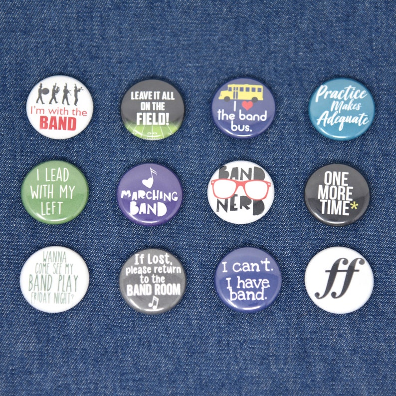 Set of 12 Marching Band 1-inch Buttons or Magnets - Etsy