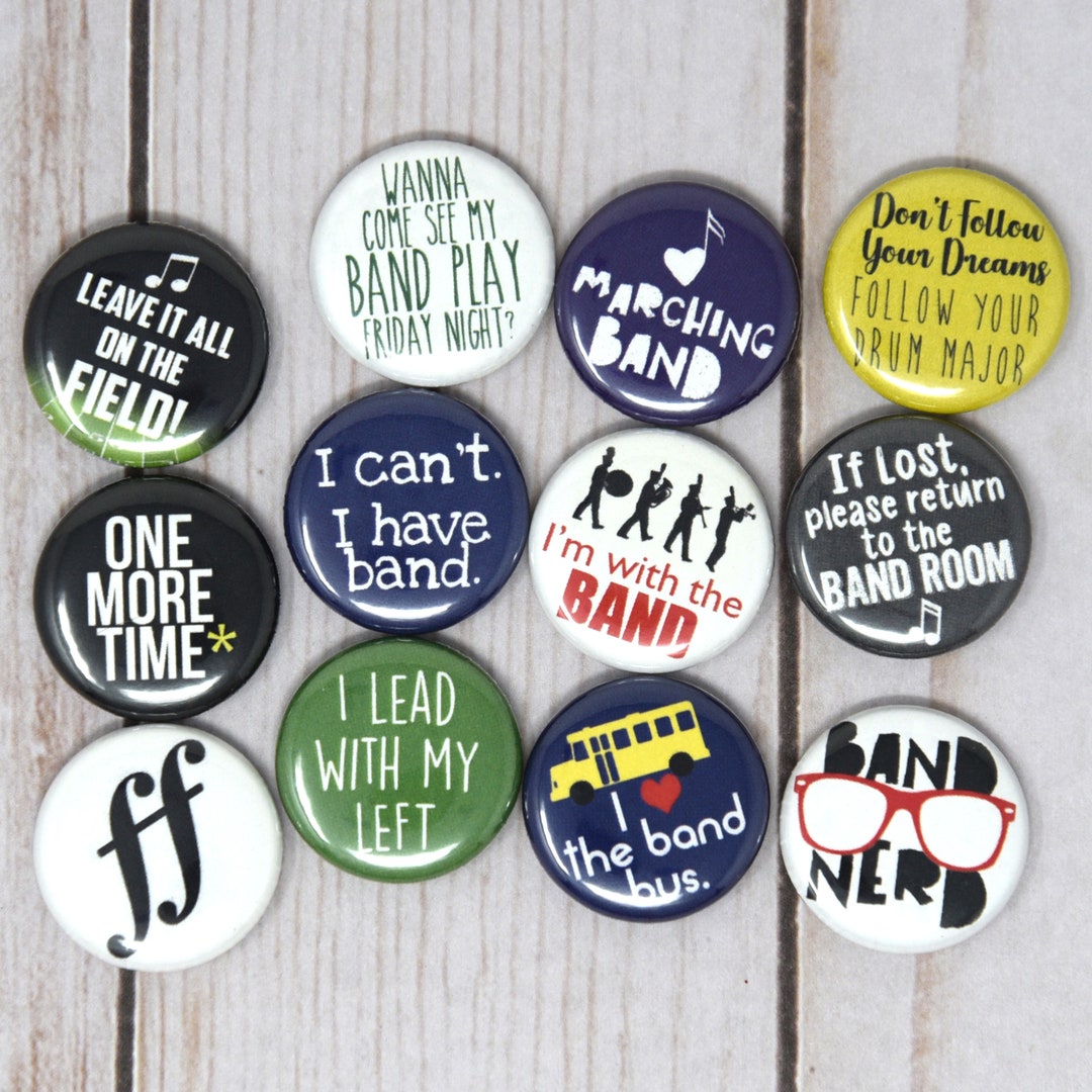 Set of 12 Marching Band 1-inch Buttons or Magnets - Etsy