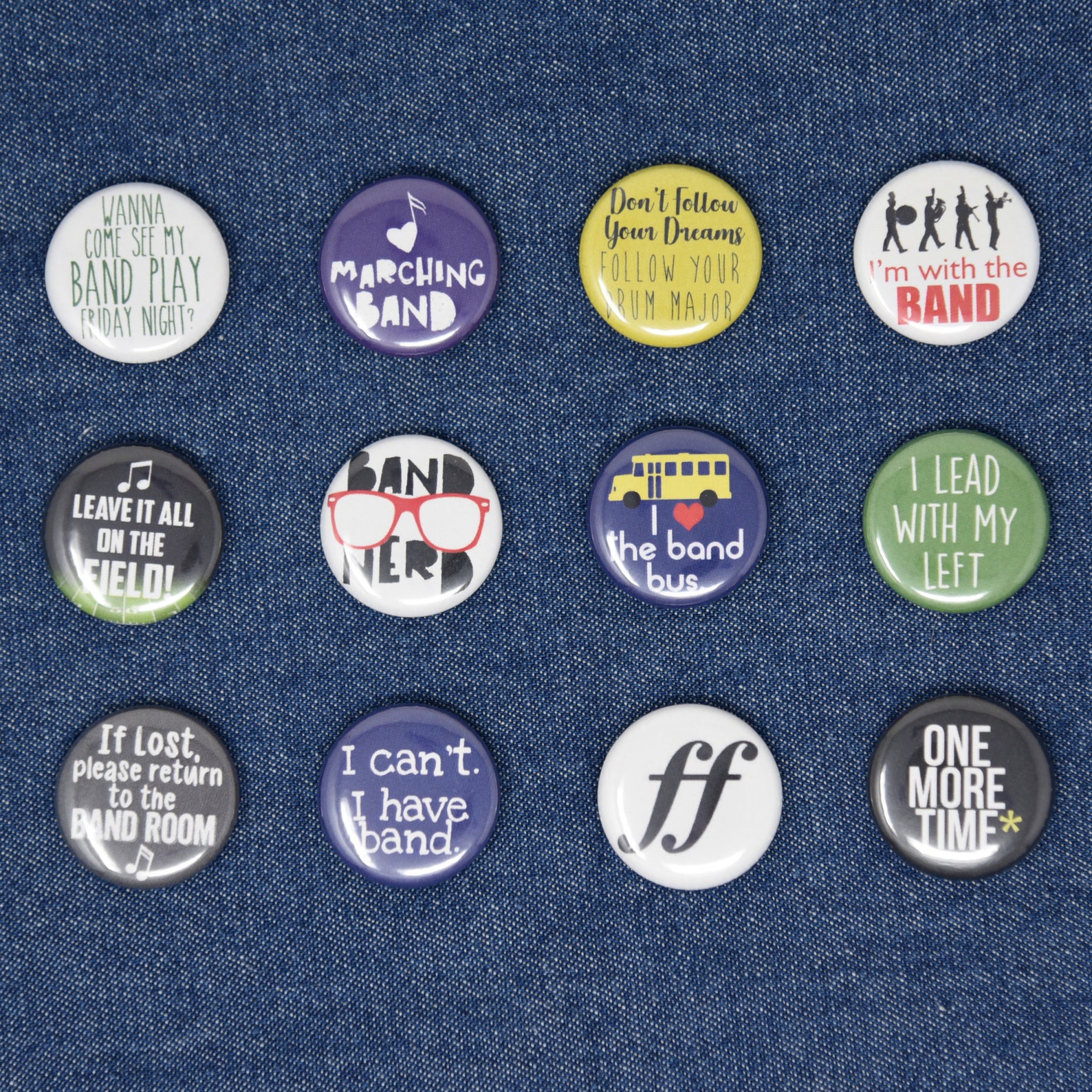 Set of 12 Marching Band 1-inch Buttons or Magnets - Etsy