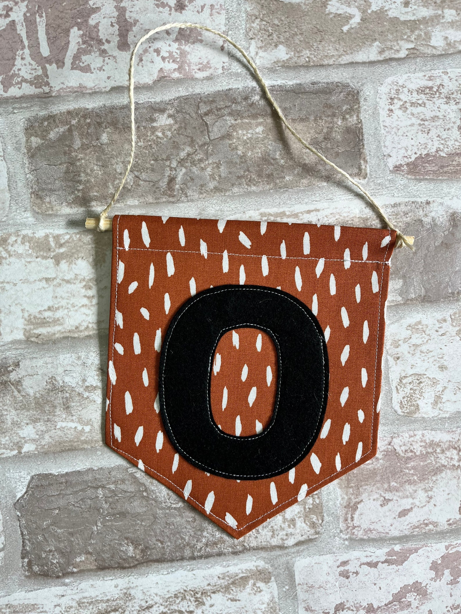 Wall Hanging Pennant Flag With Initial Detail. | Etsy UK