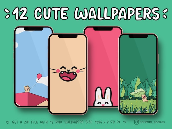 12 Cute Iphone Wallpapers Digital Download - Etsy