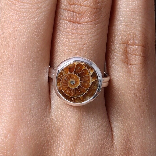 Ammonite Ring - Etsy