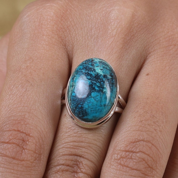 Chrysocolla Ring - Etsy