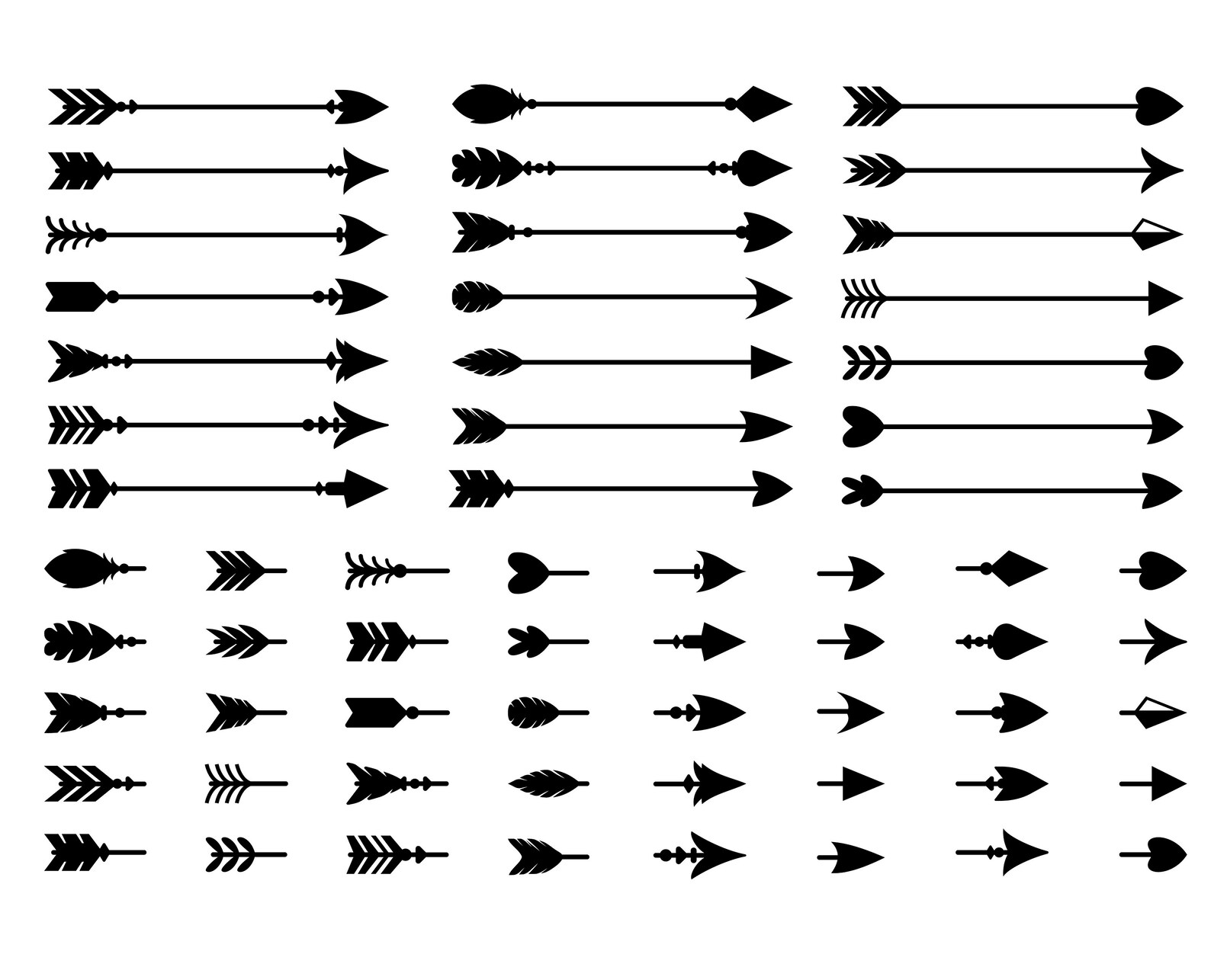 Arrows SVG Bundle, Arrow SVG PNG, Hand Drawn Arrows Svg,arrow Clipart ...