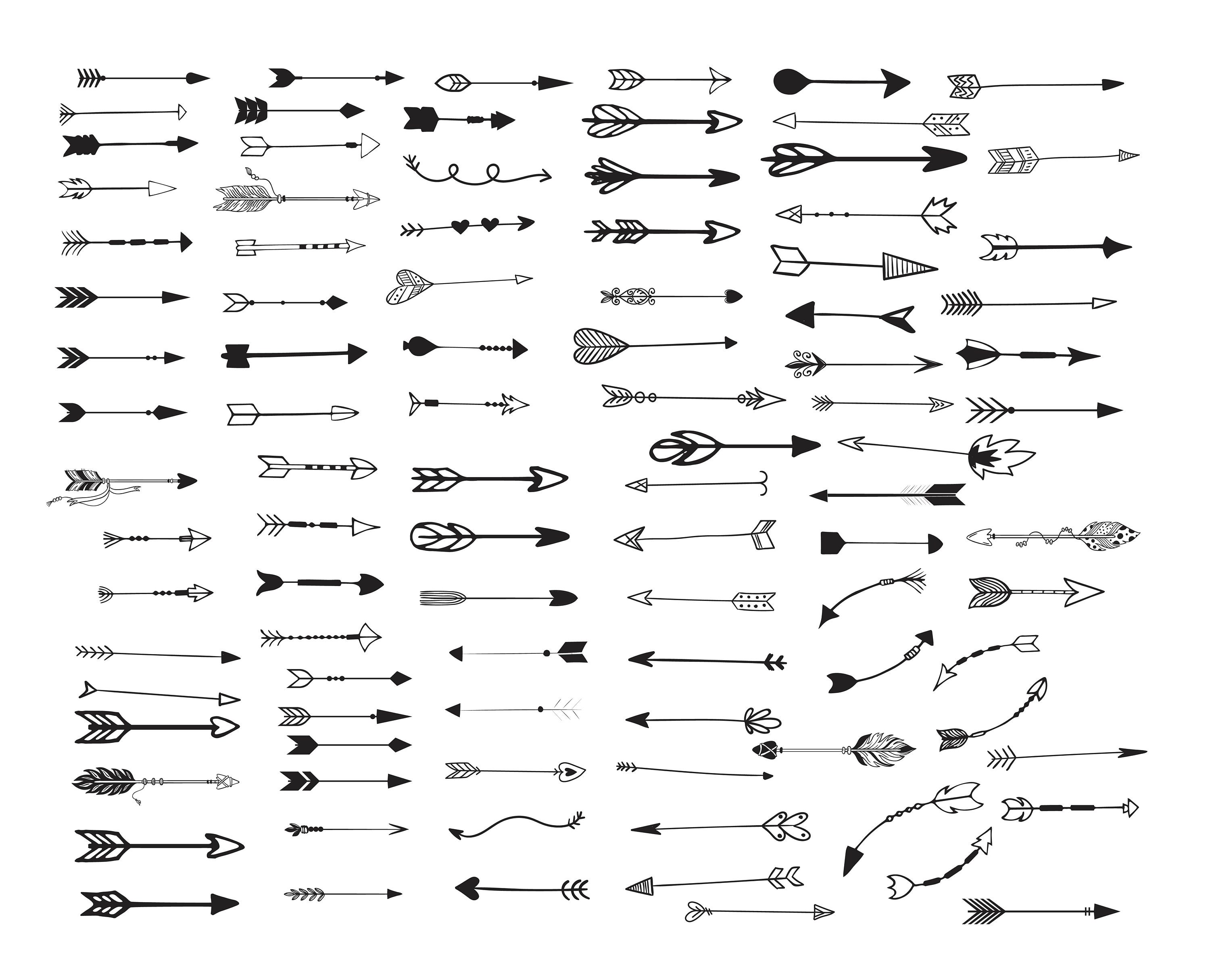 Arrows SVG Bundle, Arrow SVG PNG, Hand Drawn Arrows Svg,arrow Clipart ...