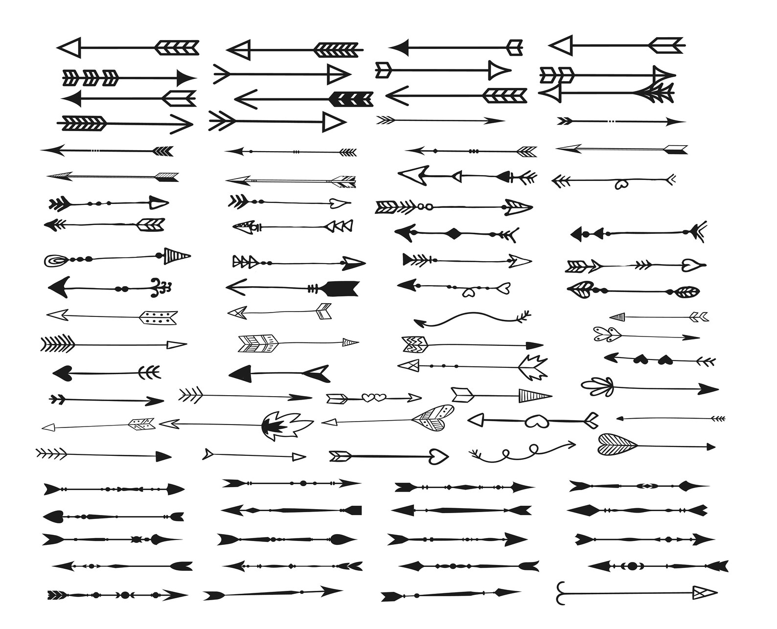 Arrows SVG Bundle, Arrow SVG PNG, Hand Drawn Arrows Svg,arrow Clipart ...