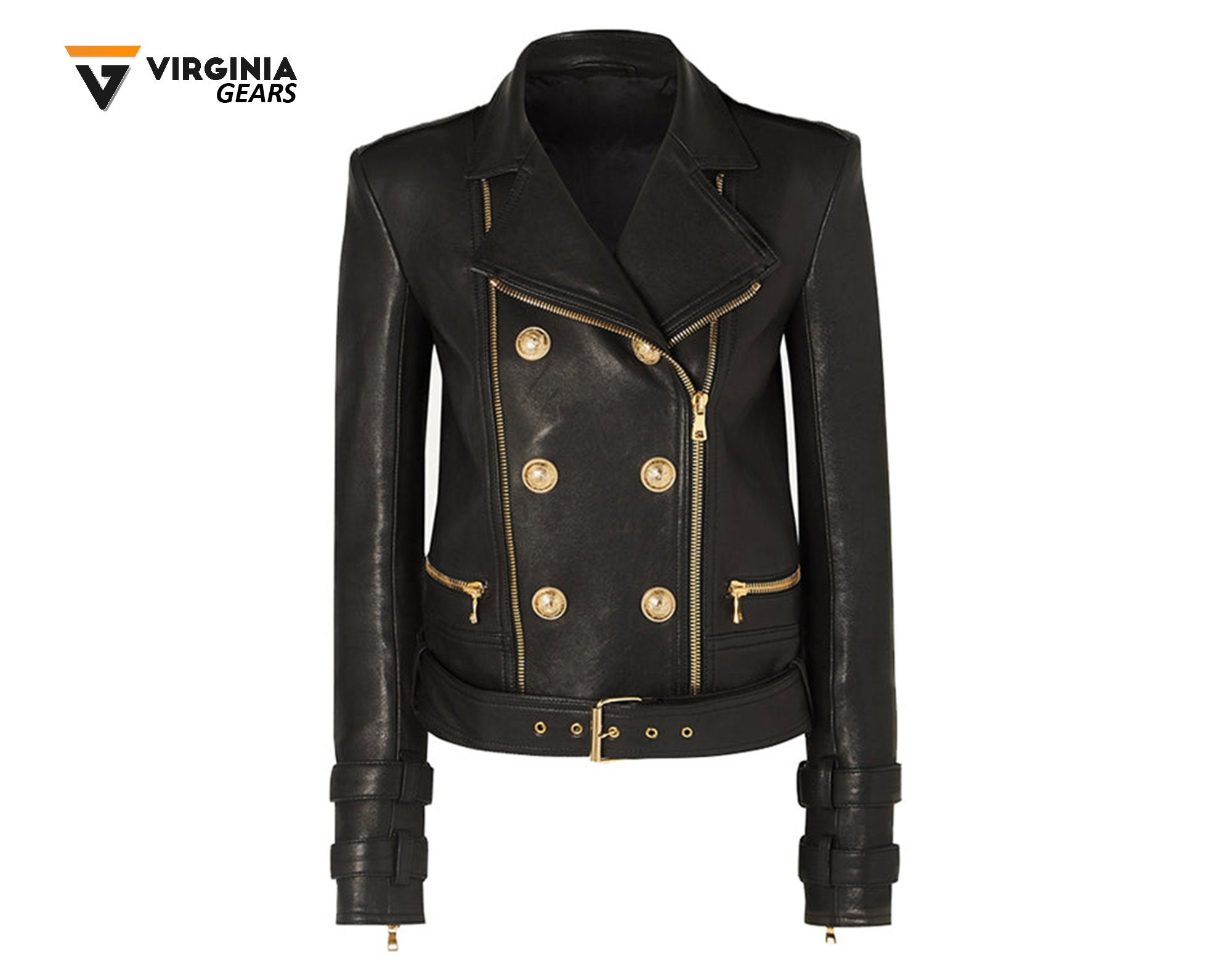 Women Black Slim Fit Blazer Real Leather Coat Motorcycle Sheepskin ...