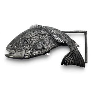 Vintage Gun Metal Bass Fish Belt Buckle, Collectible Fishing Buckle - Etsy