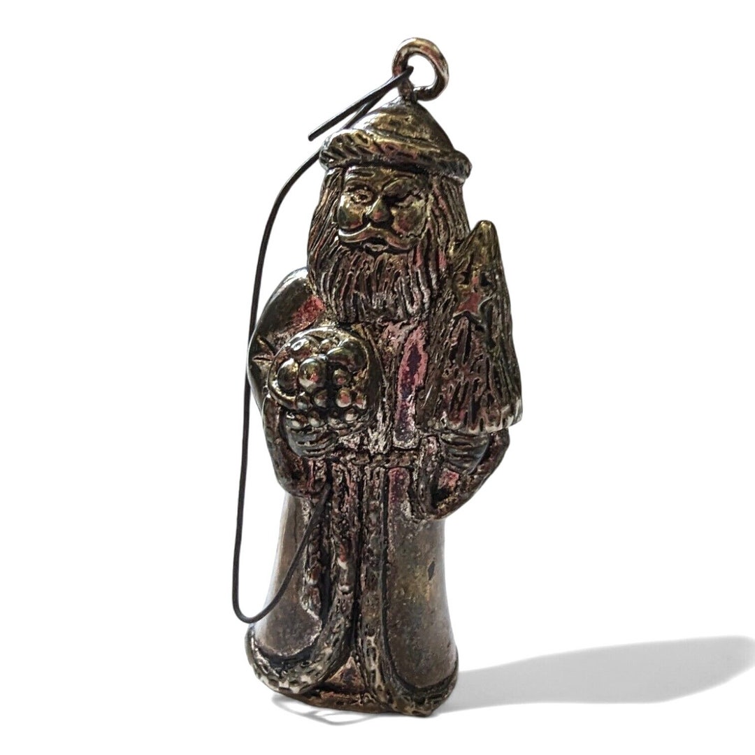 Vintage 1994 Lord & Taylor Home for the Holidays Silver Plated Santa ...