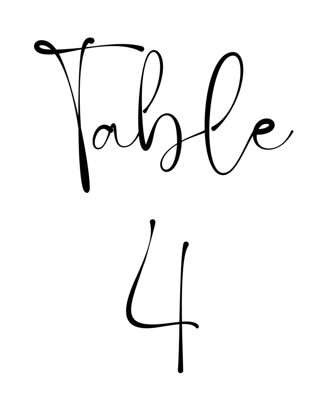 8x10 Table Signs Printable Downloadable Easy Simple - Etsy