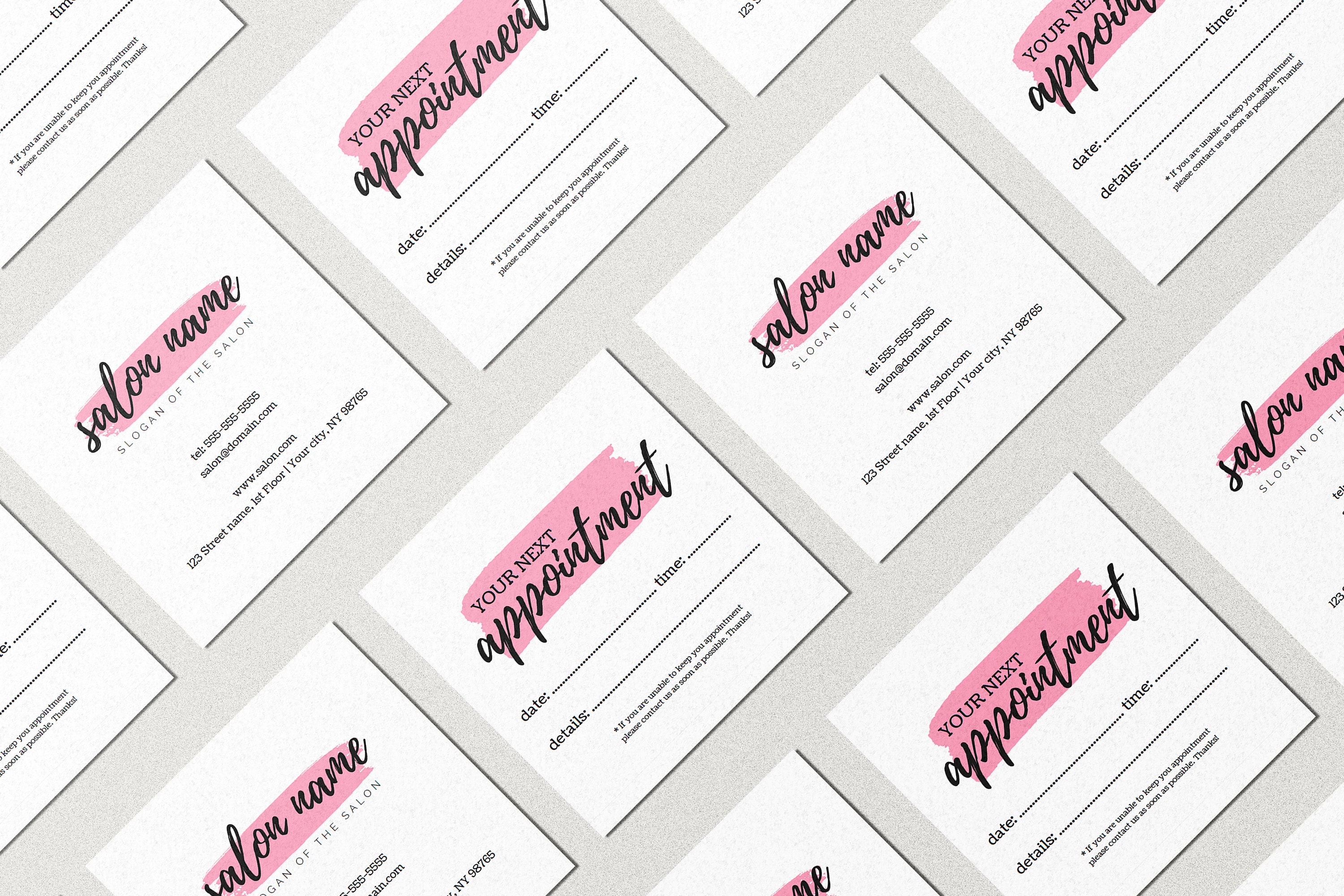 Simple Elegant White Appointment Card / Waiting Card / Opening Card - Etsy