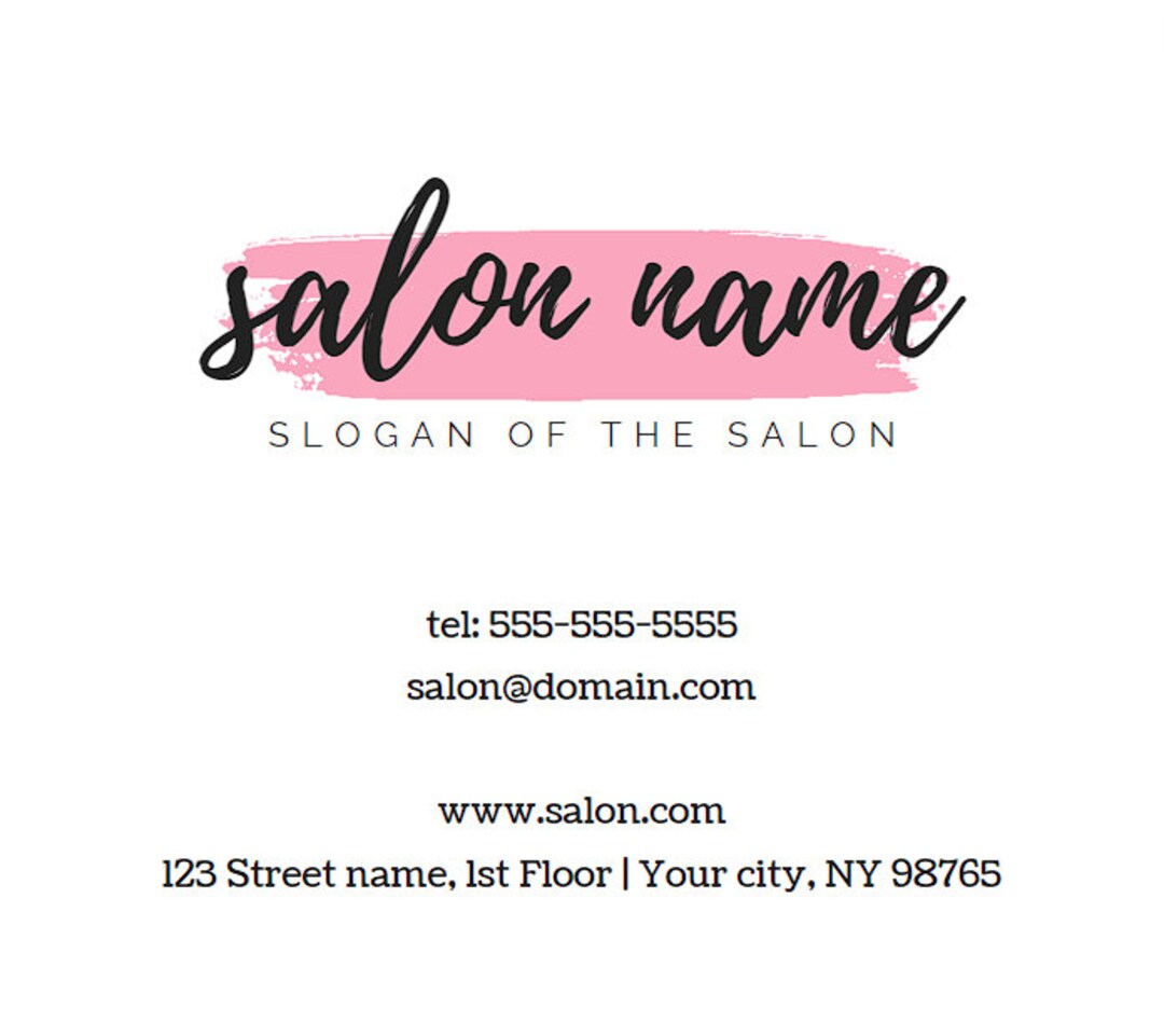 Simple Elegant White Appointment Card / Waiting Card / Opening Card - Etsy