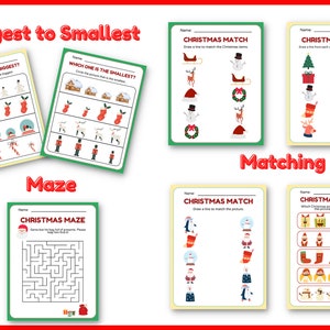 Christmas Worksheets Bundle, Printable Christmas Worksheets ...