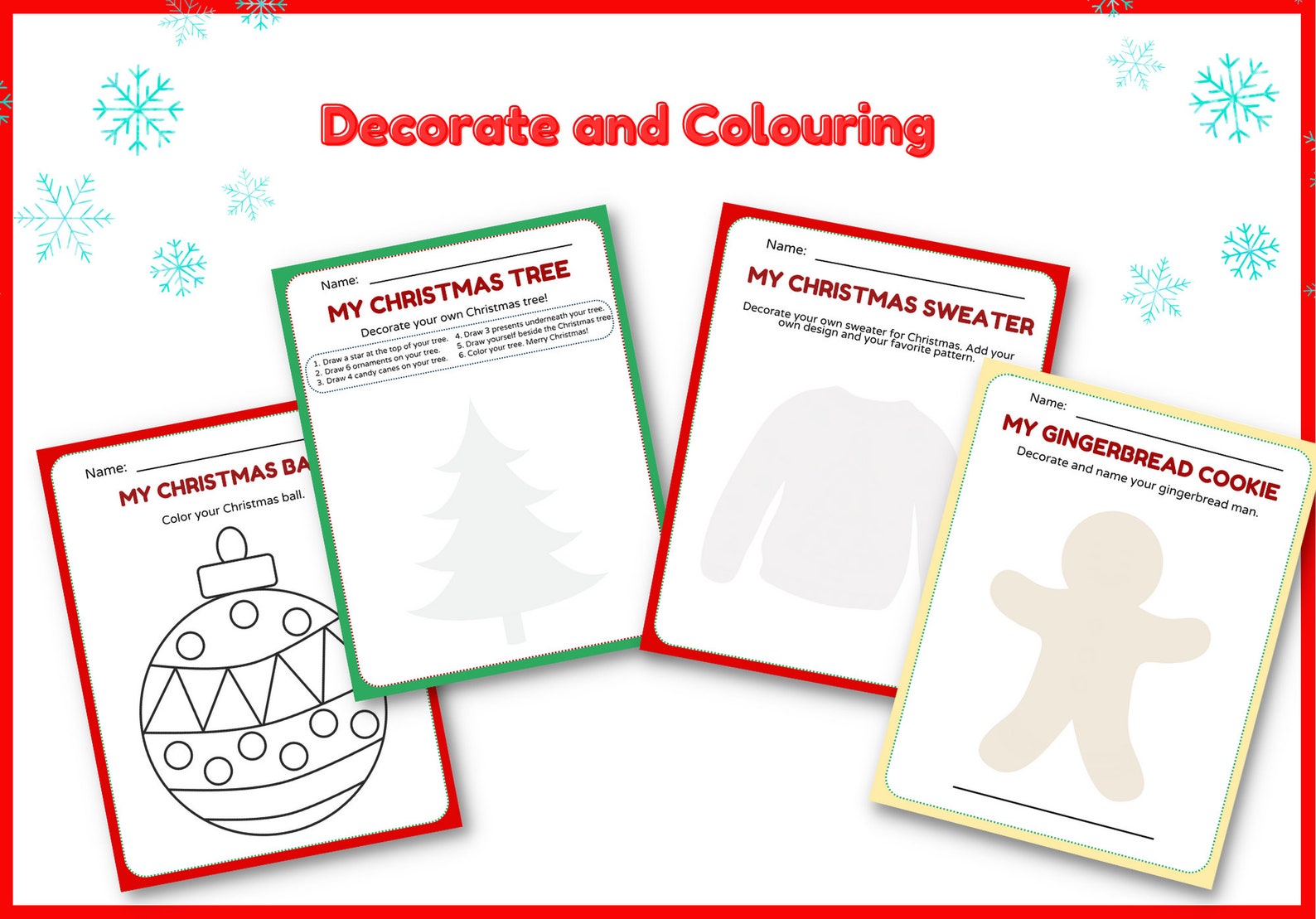 Christmas Worksheets Bundle, Printable Christmas Worksheets ...