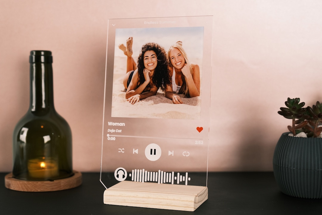 Personalized Photo Song Acrylic Plaque Decor, Christmas Gift ...