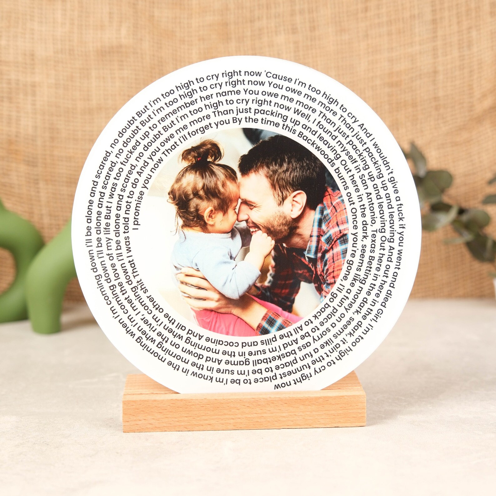 Custom Song Lyrics Photo Plaque: Personalized Acrylic Music Gift - Etsy