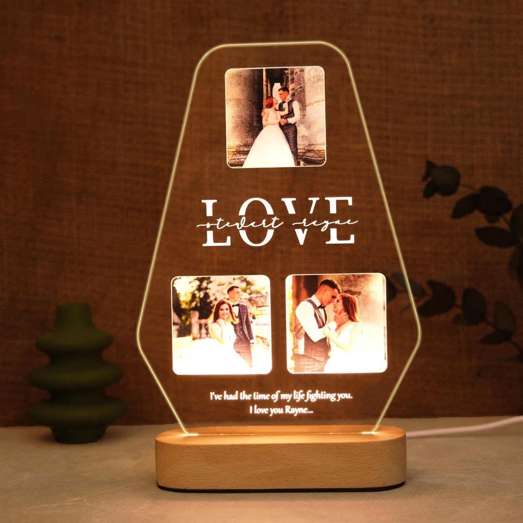 Custom Photo Acrylic Love Plaque: Romantic Keepsake Gift - Etsy