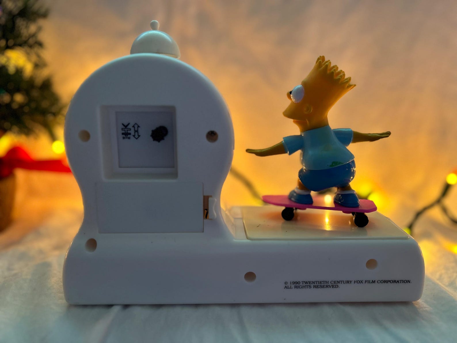 Rare 90s Vintage 1990 Skateboarding Bart Simpson FM Radio Alarm Clock ...