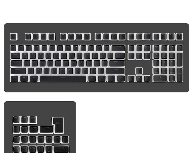 Black Pudding Keycaps for Mechanical Keyboards - 129 Keys - Doubleshot ...