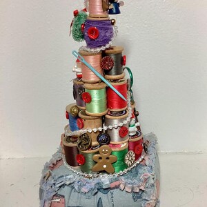 Vintage Christmas Tree Sewing Spools - Etsy