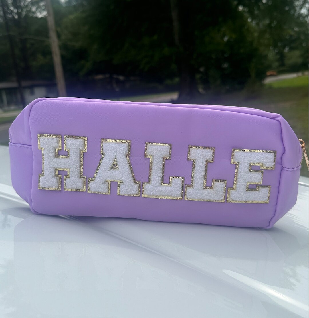 Custom Cosmetic Bags, Varsity Letter Chenille Patch, Makeup Bag, Big ...