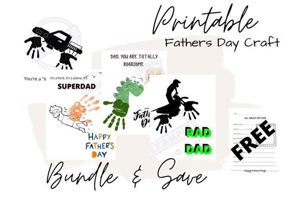 Happy Fathers Day Bundle Gift Crafts for Dads Preschool - Etsy