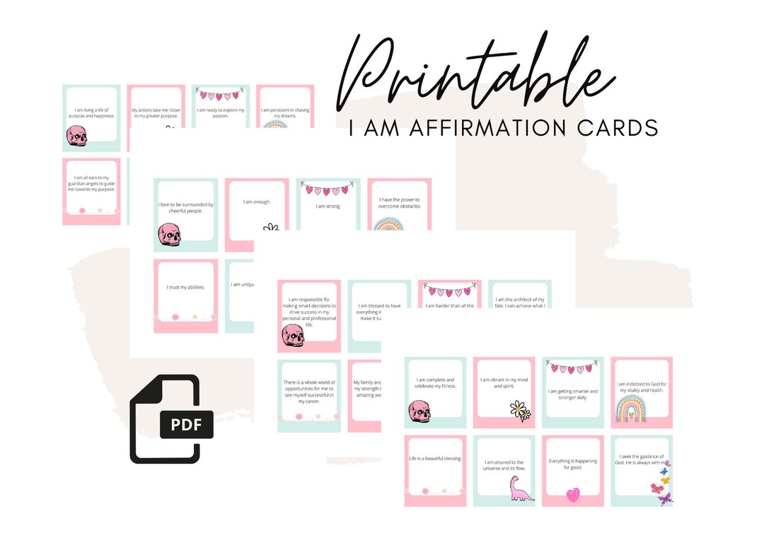 Affirmation Cards | Vision Board Cards | Vision Board Printable ...