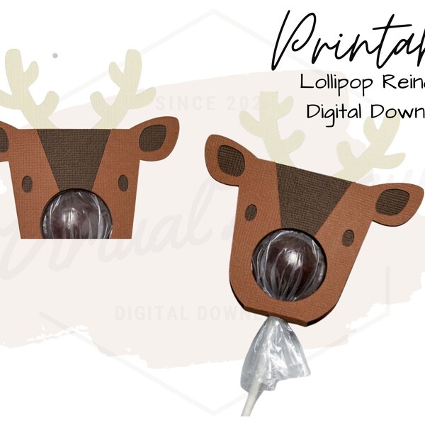 Rudolphs the Red Nosed Reindeer Lollipop - Etsy