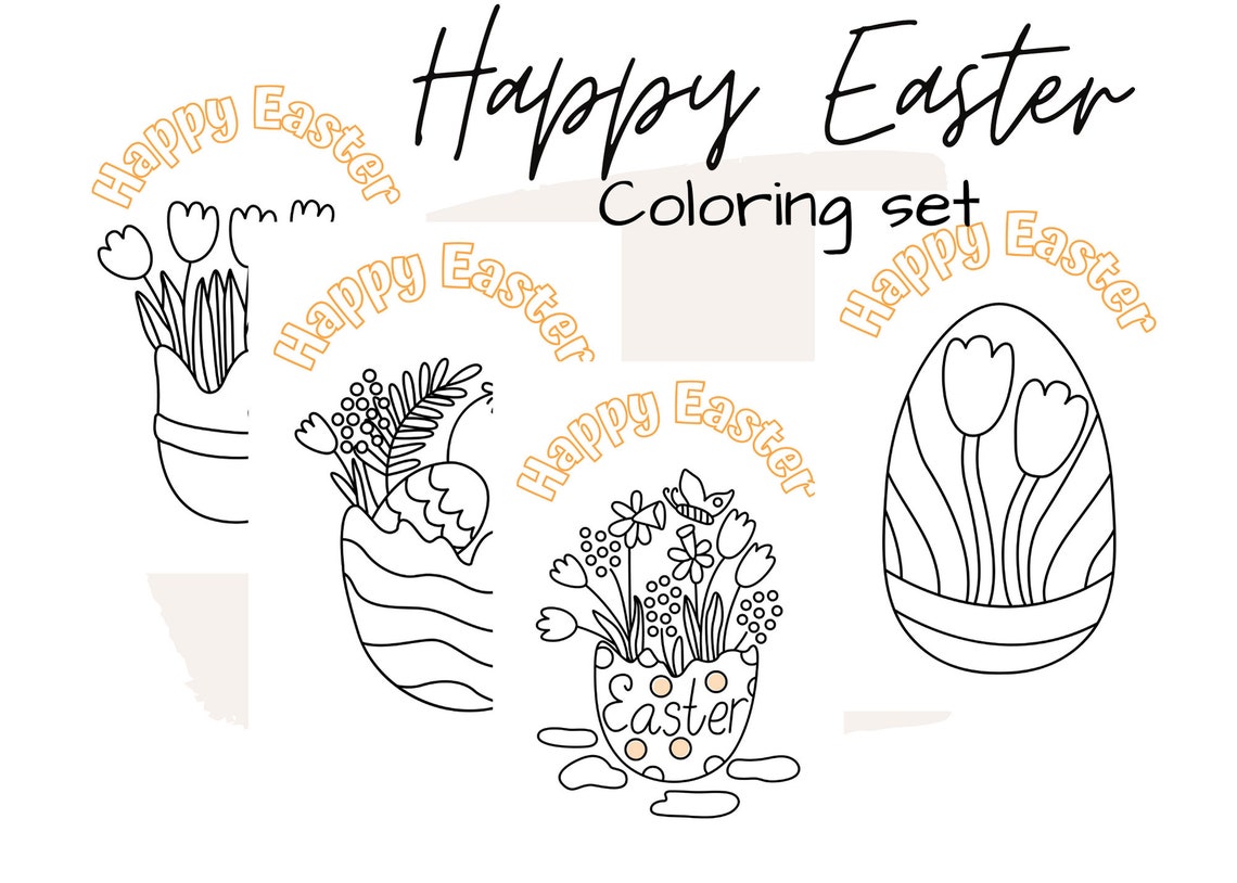 Easter Coloring Bundle | Activity Bundle | Learn Numbers | Letters ...