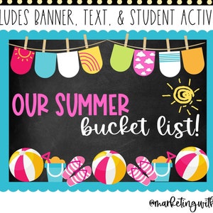BULLETIN BOARD KIT Our Summer Bucket List End of School - Etsy